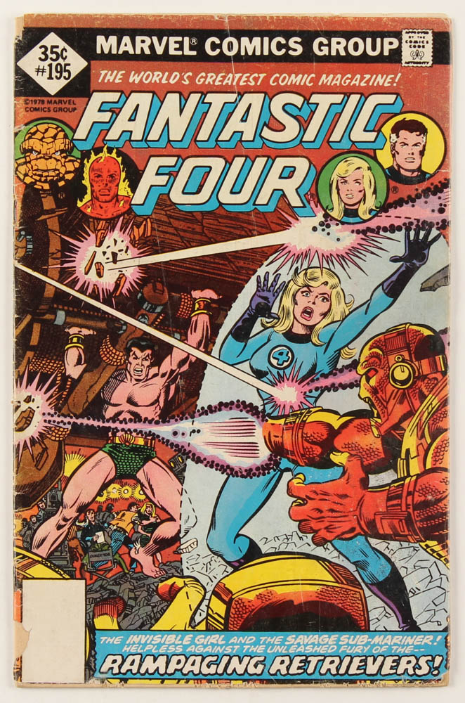 1978 "Fantastic Four" Issue #195 Marvel Comic Book | Pristine Auction