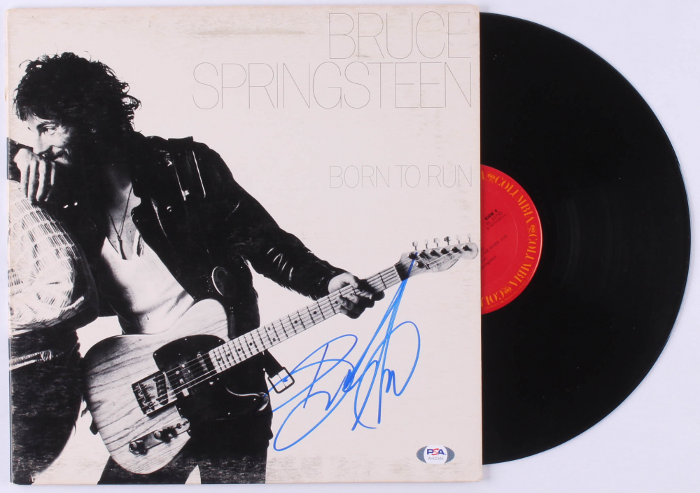 Bruce Springsteen Signed "Born to Run" Vinyl Record Album Cover (PSA ...