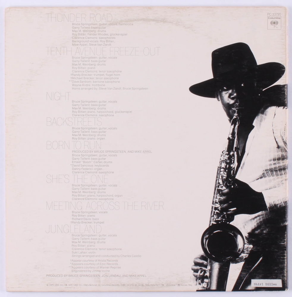 Bruce Springsteen Signed "Born to Run" Vinyl Record Album Cover (PSA ...