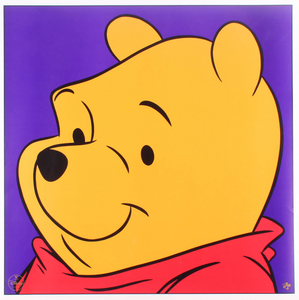 Set of (3) LE 1997 Walt Disney 23.5x23.5 Lithographs with "Winnie the ...