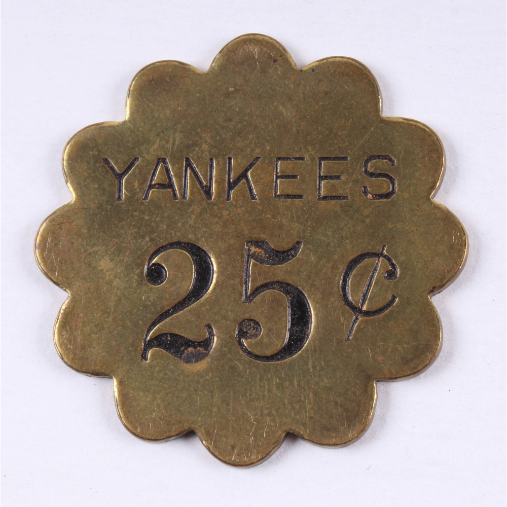 Vintage Yankees Brass .25 Token | Pristine Auction