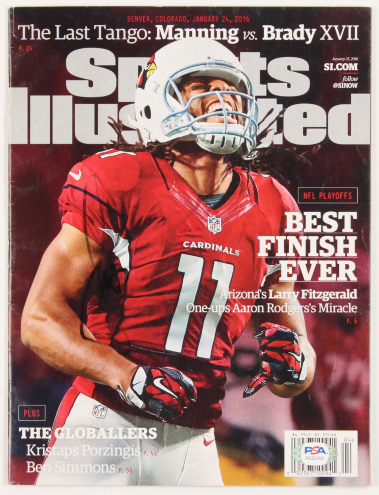 Larry Fitzgerald Signed Sports Illustrated Magazine (PSA COA ...