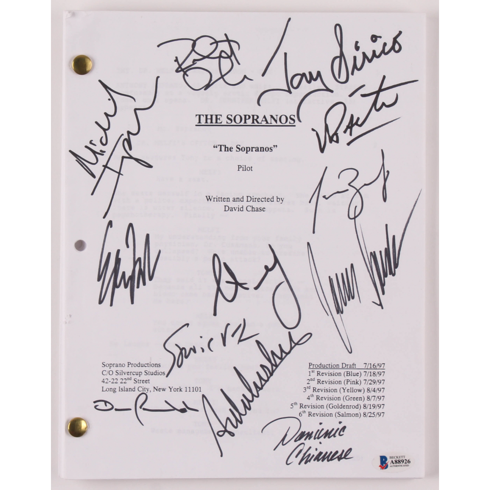 "The Sopranos" Pilot Episode Script Signed by (12) with Jamie-Lynn ...