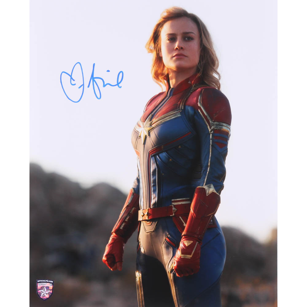 Brie Larson Signed Captain Marvel 11x14 Photo (Official Pix COA ...