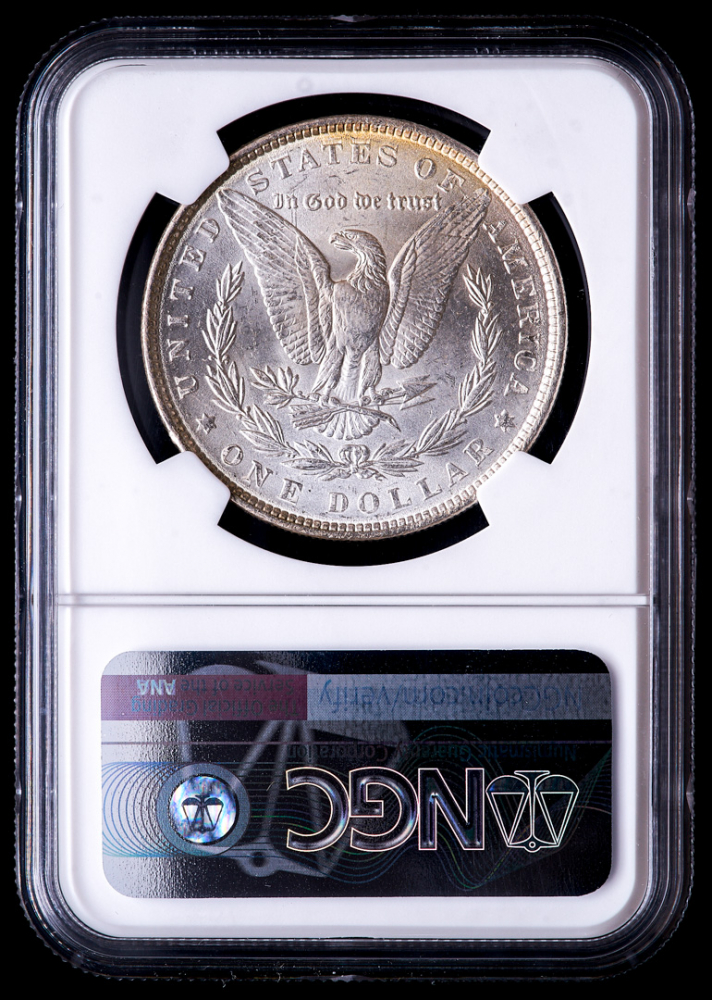 1886 Morgan Silver Dollar - Stage Coach Label (NGC Brilliant Uncirculated) | Pristine Auction
