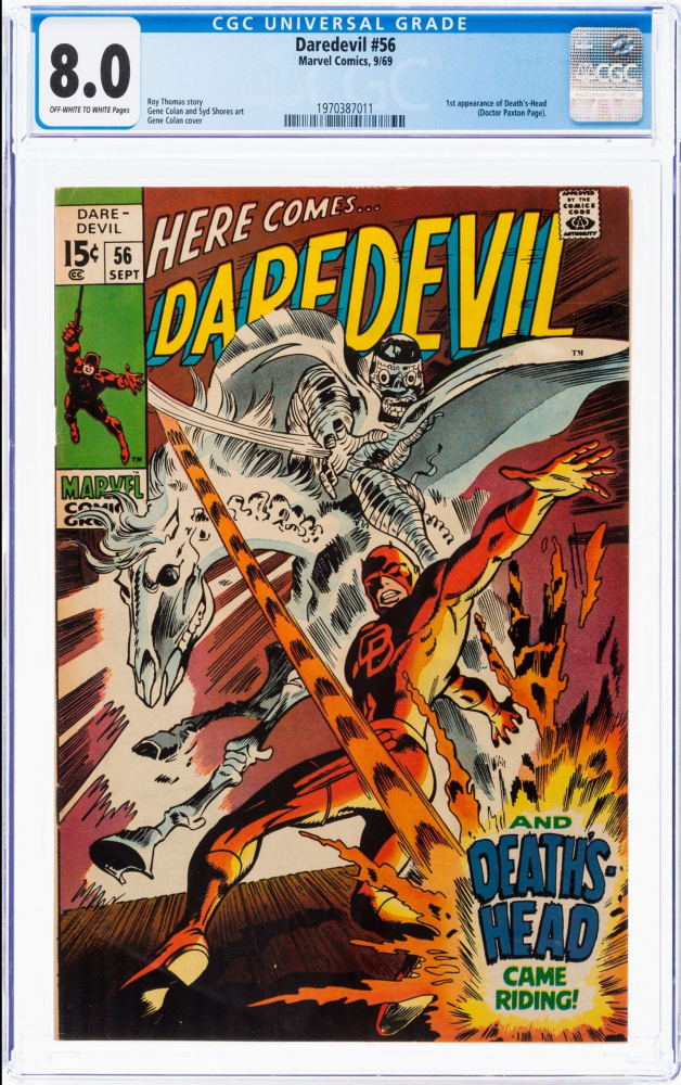 1969 "Daredevil" Issue #56 Marvel Comic Book (CGC 8.0) | Pristine Auction