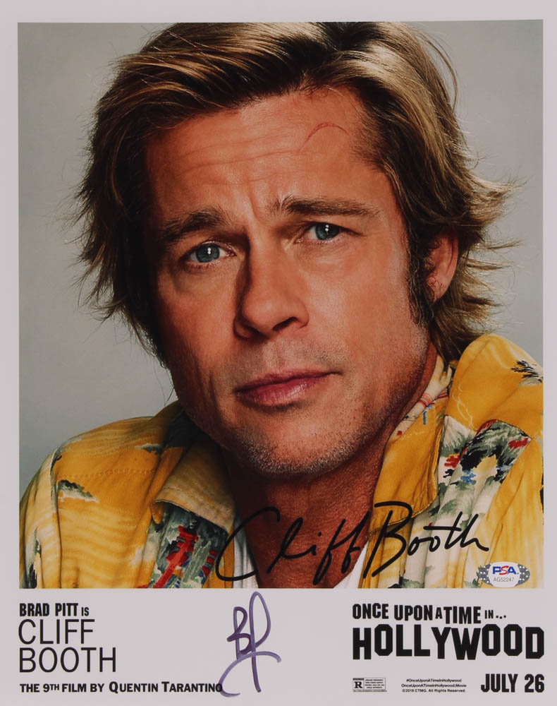 Brad Pitt Signed "Once Upon a Time in Hollywood" 11x14 Photo (PSA COA ...
