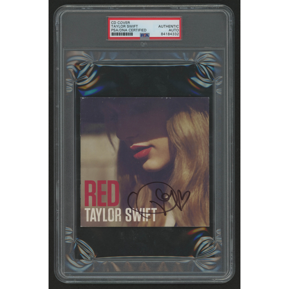 Taylor Swift Signed "Red" CD Album Cover (PSA Encapsulated) | Pristine ...
