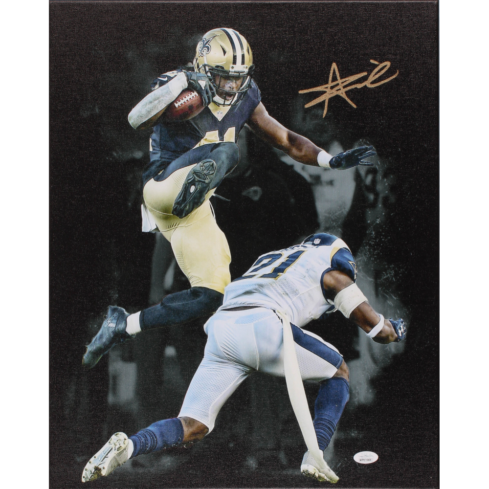 Alvin Kamara Signed Saints 16x20 Photo On Canvas (JSA COA) | Pristine ...