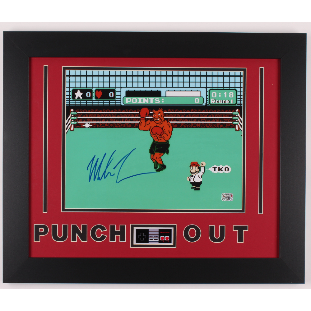 Mike Tyson Signed "Punch-Out!!" 19x23 Custom Framed Photo Display with ...