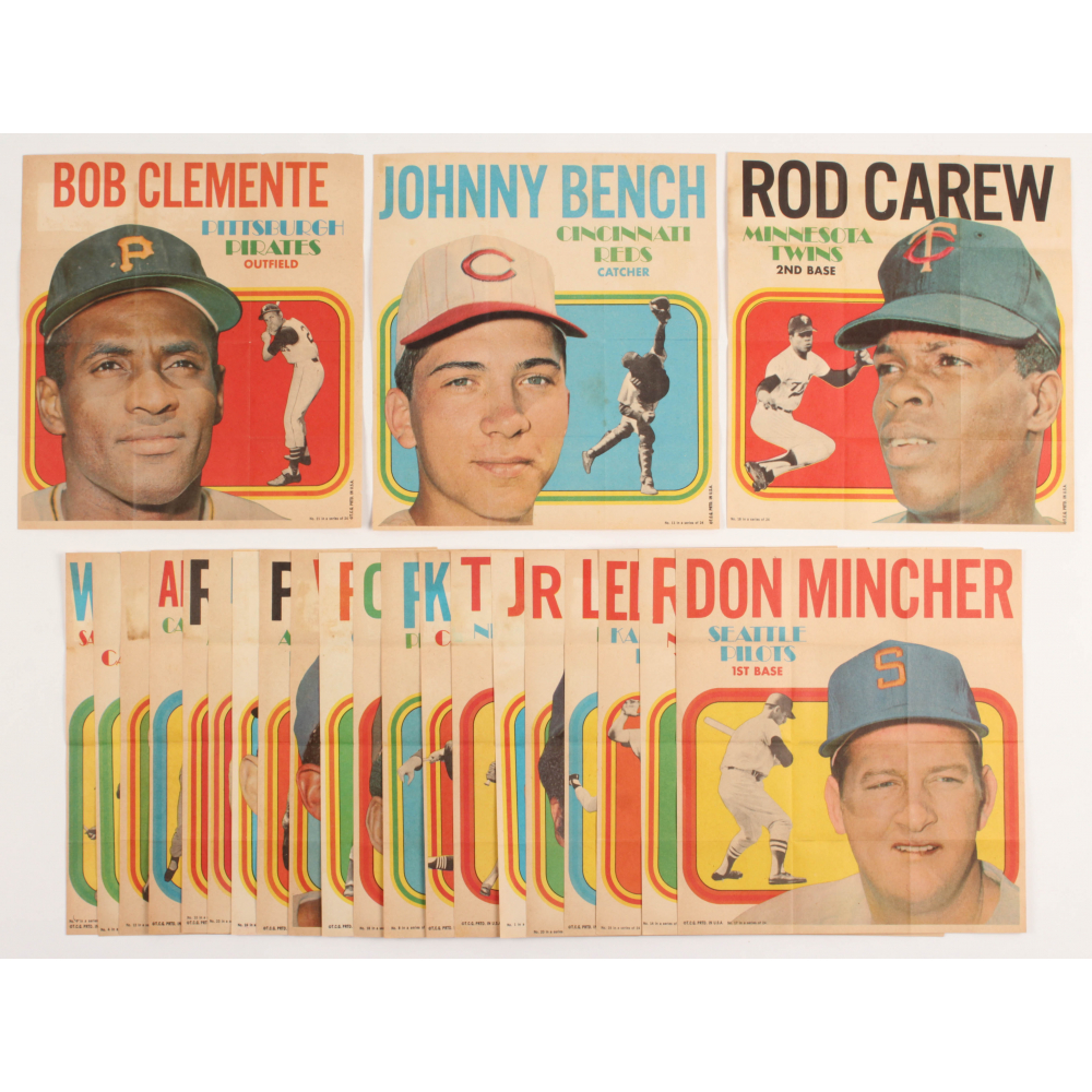 1970 Topps Poster Inserts Complete Set of (24) Posters with #21 Roberto ...