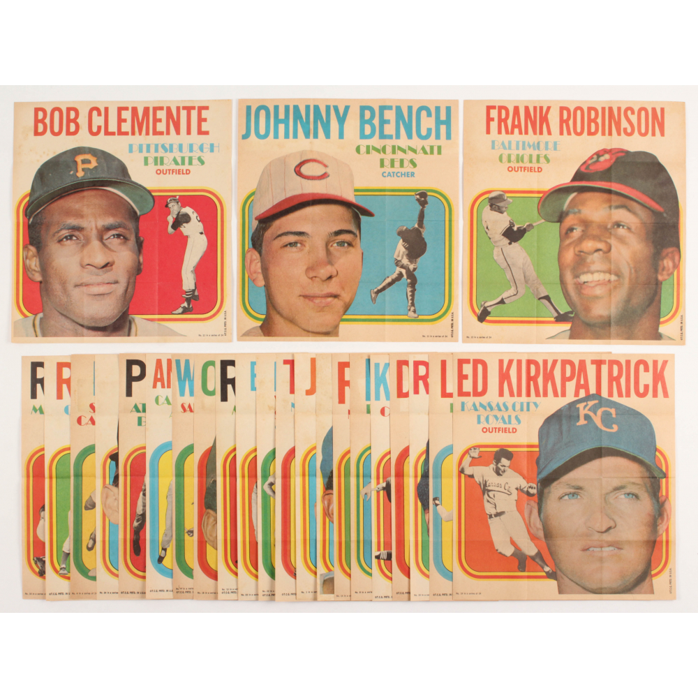 1970 Topps Poster Inserts Complete Set of (24) Posters with #21 Roberto ...