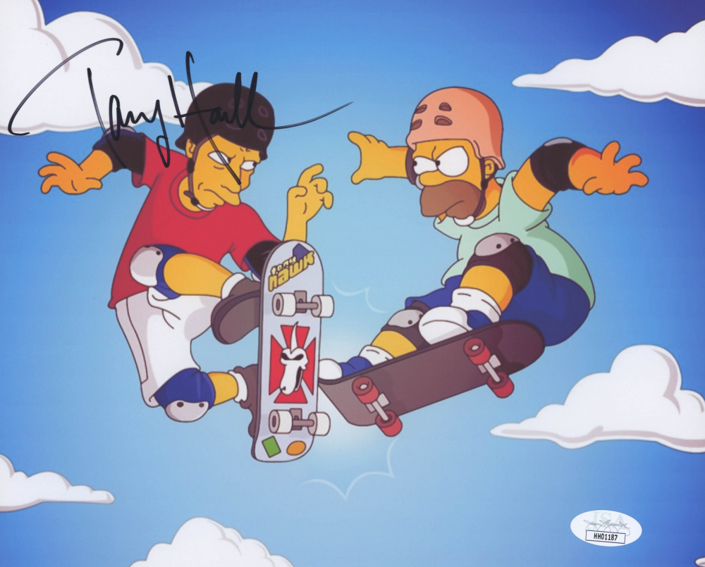 Tony Hawk Signed "The Simpsons" 8x10 Photo (JSA COA) | Pristine Auction
