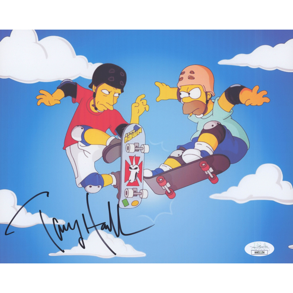 Tony Hawk Signed "The Simpsons" 8x10 Photo (JSA COA) | Pristine Auction