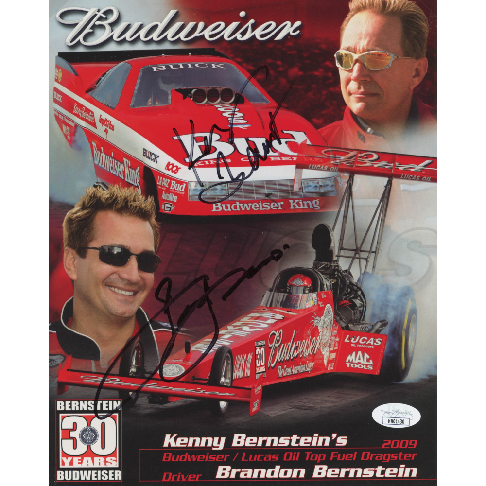 Kenny Bernstein & Brandon Bernstein Signed 2009 Budweiser / Lucas Oil ...
