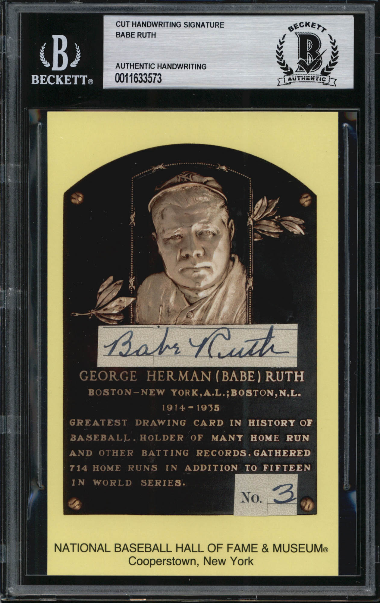 Lot of (5) Babe Ruth Authentic/Signed Handwritten Relic! Sportscards ...