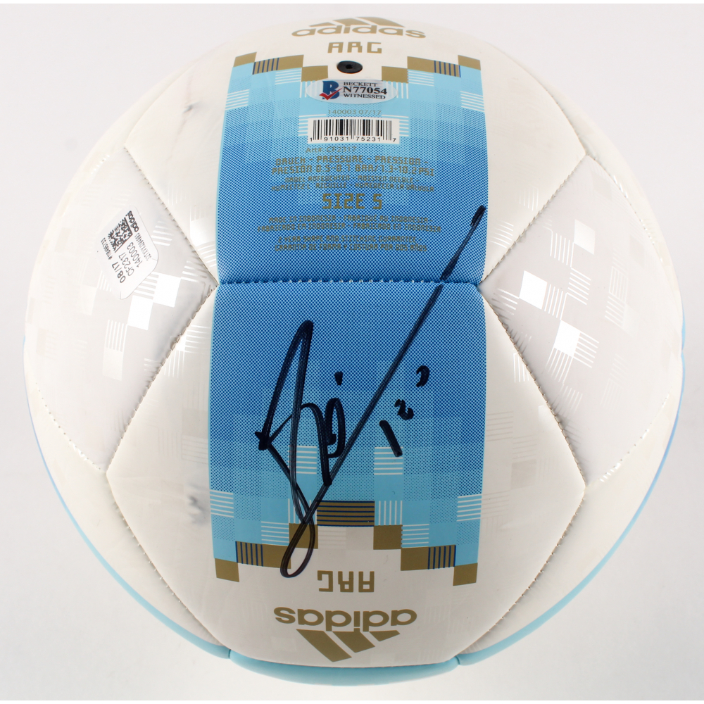 Lionel Messi Signed 2018 Argentina FIFA World Cup Logo Soccer Ball ...