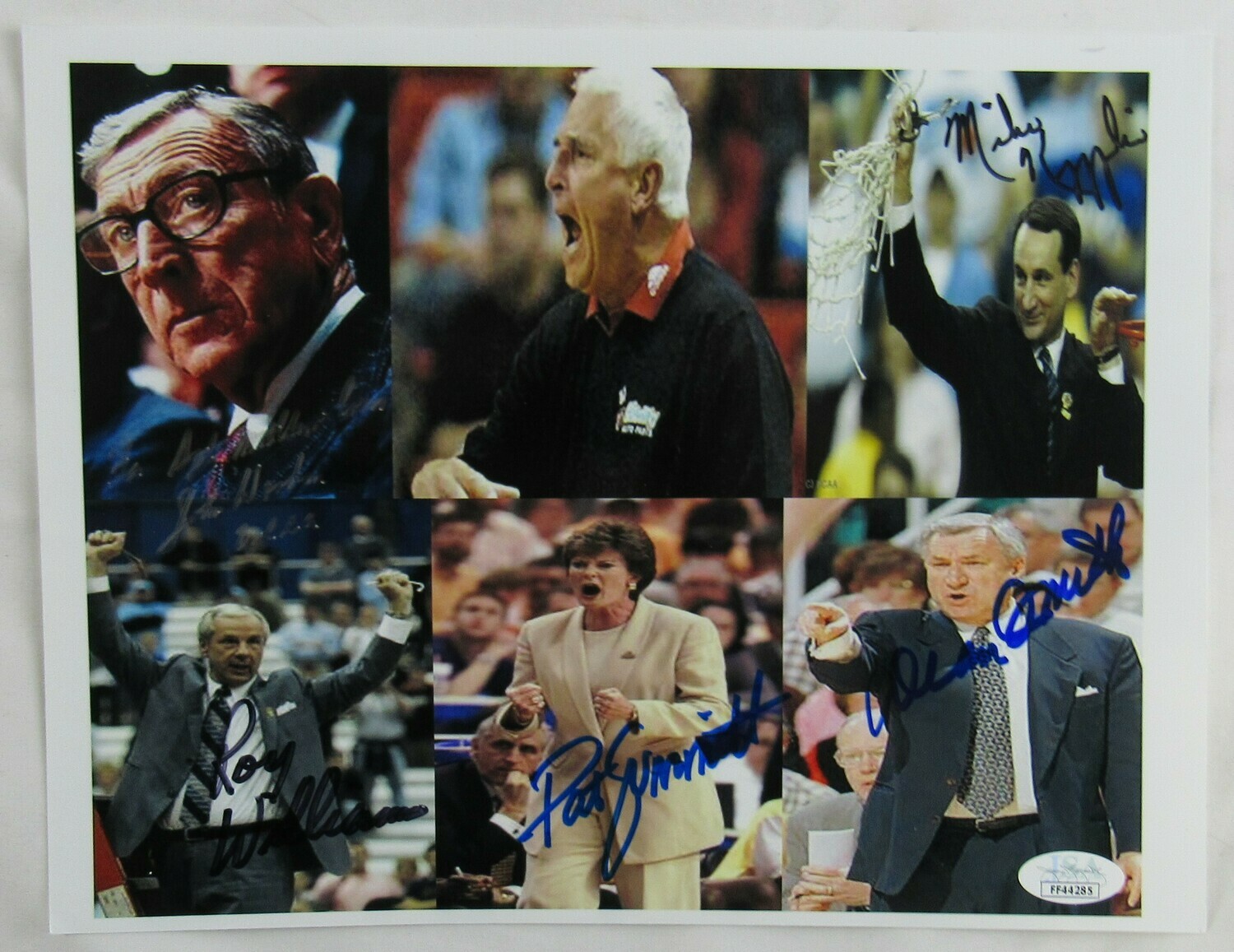 Basketball Coaches 8.5x11 Photo Signed by (5) with John Wooden, Mike ...