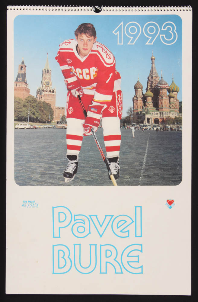 Vintage 1993 CCCP Soviet Union Hockey Calendar with Pavel Bure | Pristine Auction
