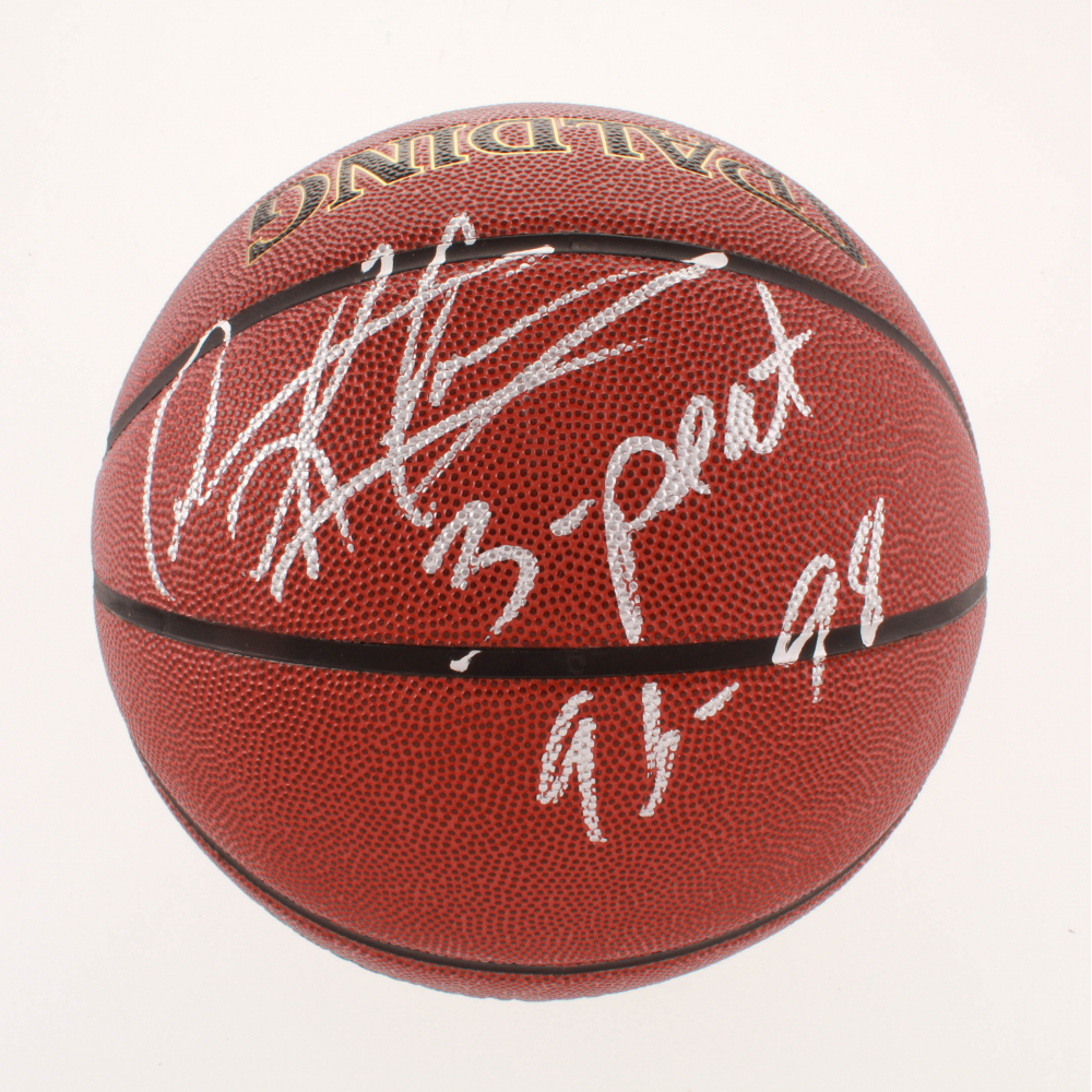 Dennis Rodman Signed NBA Basketball Inscribed "3 Peat 96-98" (Schwartz ...