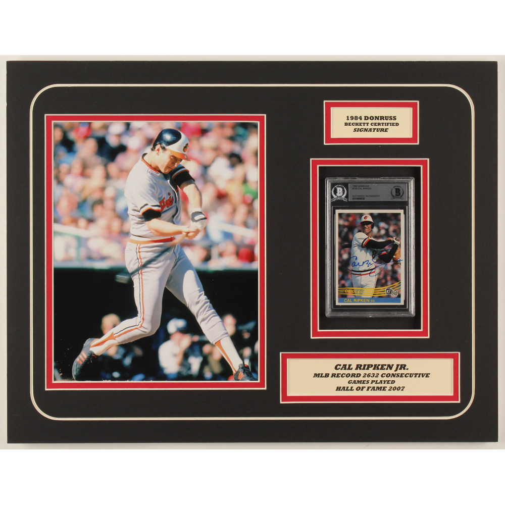 Cal Ripken Jr. Signed Orioles 14x18 Custom Matted 1984 Donruss #106 ...