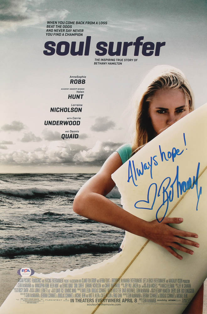 Bethany Hamilton Signed "Soul Surfer" 12x18 Photo Inscribed "Always ...