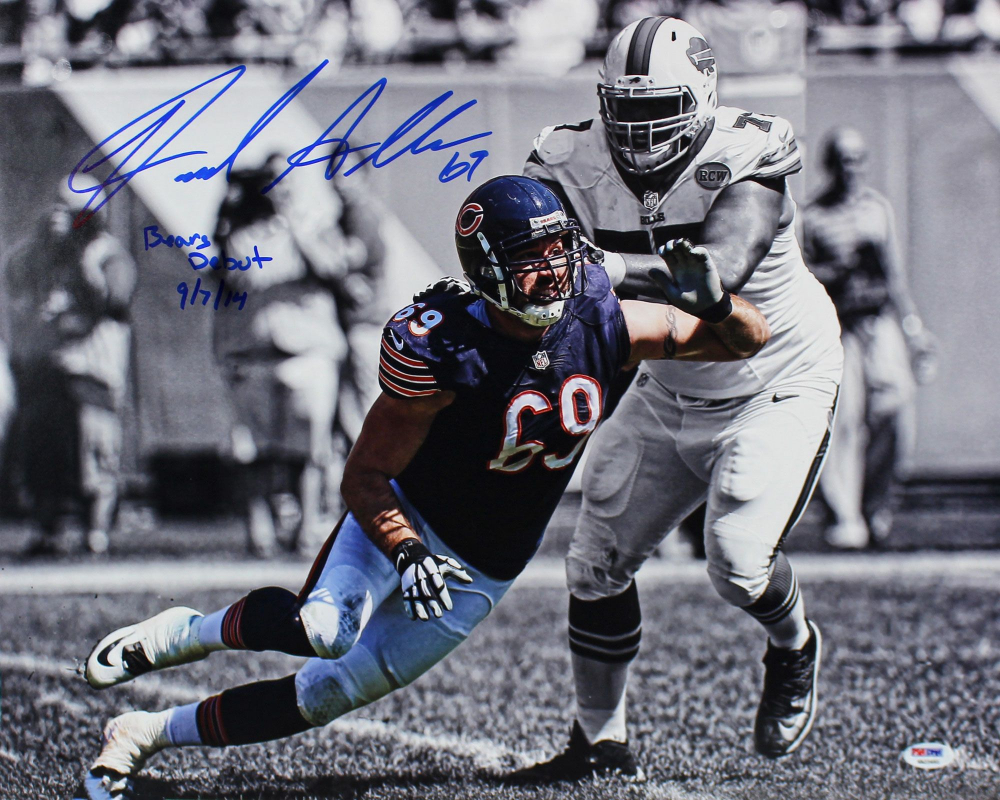 Jared Allen Signed Bears 16x20 Photo Inscribed "Bears Debut 9/7/14 ...