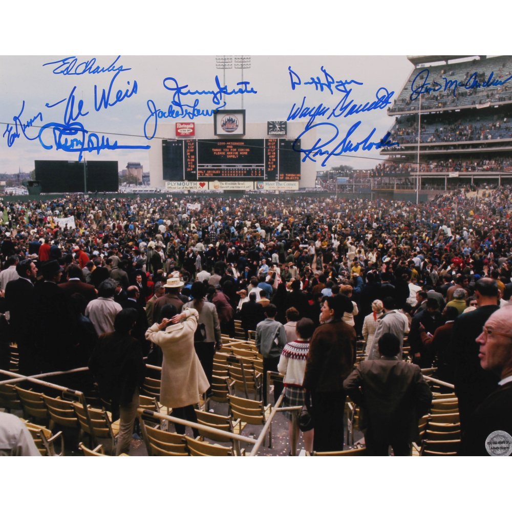1969 "Miracle" Mets 11x14 Photo Signed by (10) with Cleon Jones, Ron ...