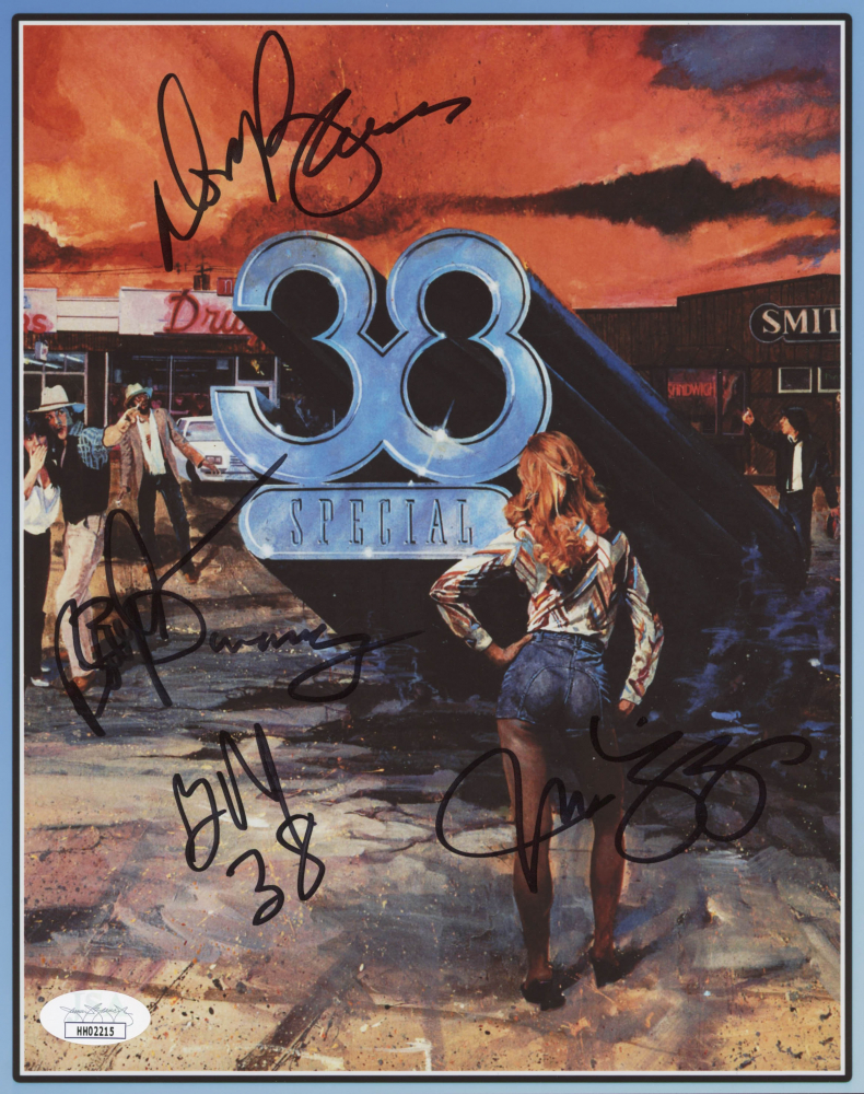 38 Special 8x10 Photo Band-Signed by (5) with Bobby Capps, Don Barnes ...