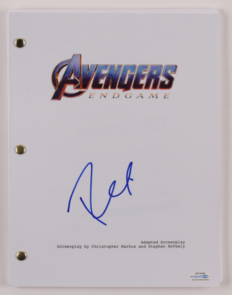 Robert Downey Jr. Signed "The Avengers: End Game" Script (AutographCOA ...