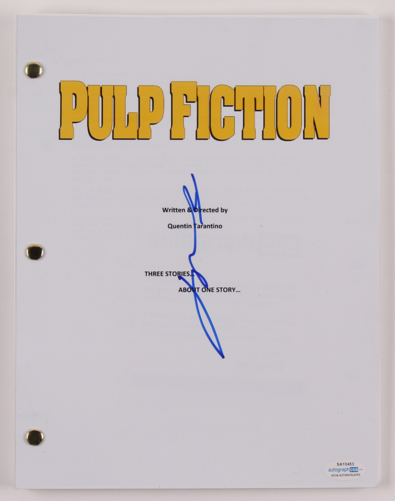 John Travolta Signed "Pulp Fiction" Movie Script (AutographCOA COA ...