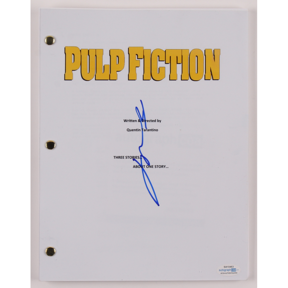 John Travolta Signed "Pulp Fiction" Movie Script (AutographCOA COA ...