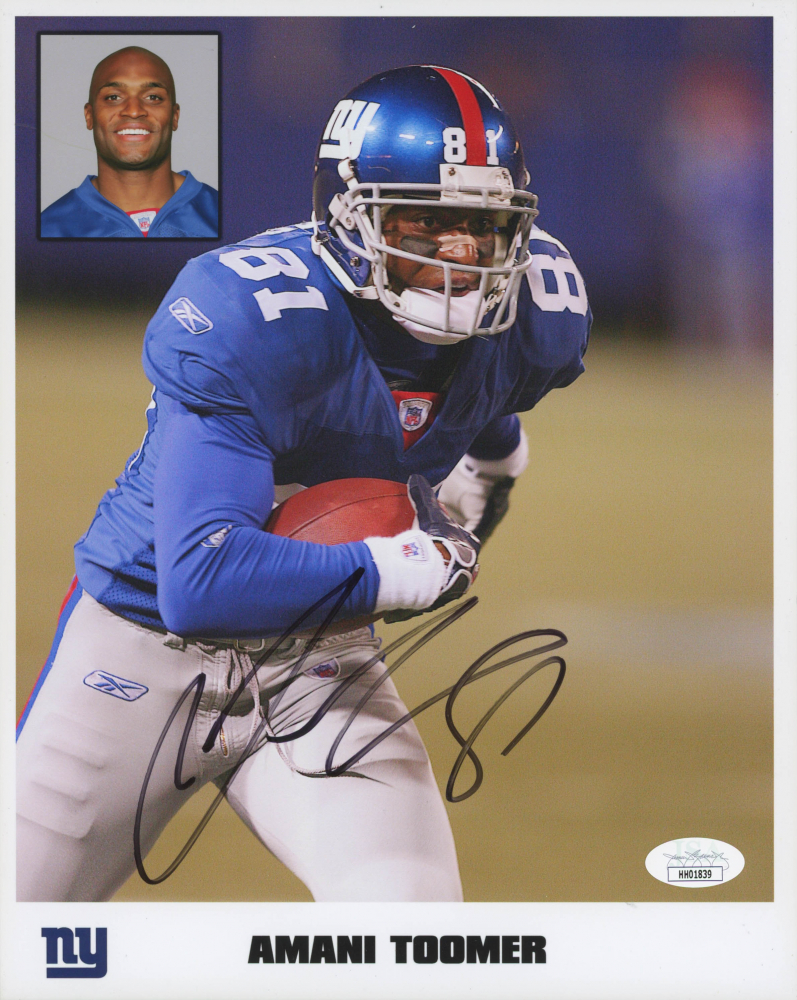 Amani Toomer Signed Giants 8x10 Photo (JSA COA) | Pristine Auction