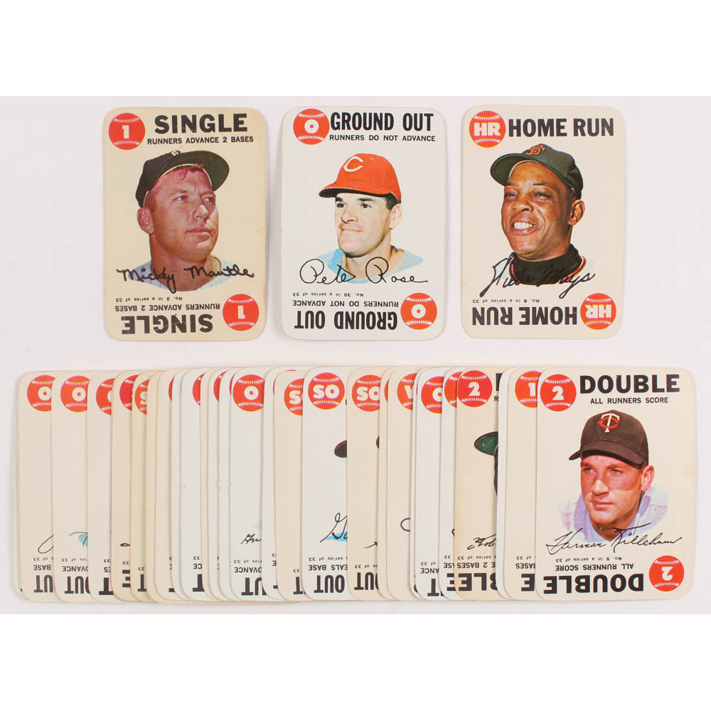 Complete Set of (33) 1968 Topps Game Baseball Cards with #2 Mickey ...