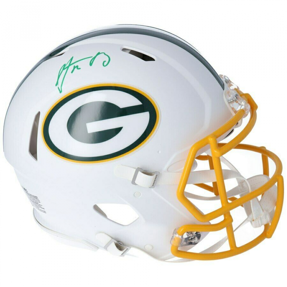 Aaron Rodgers Signed Packers Full-Size Authentic On-Field Matte White ...