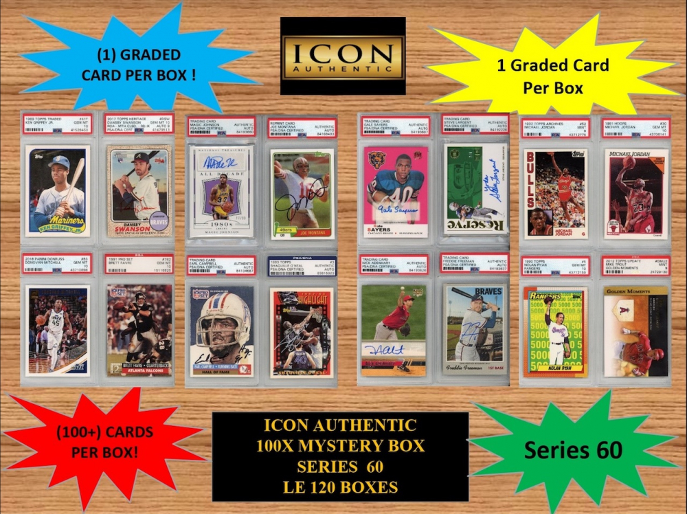 ICON AUTHENTIC 100X MYSTERY BOX SERIES 60 100+ Cards per Box | Barnebys