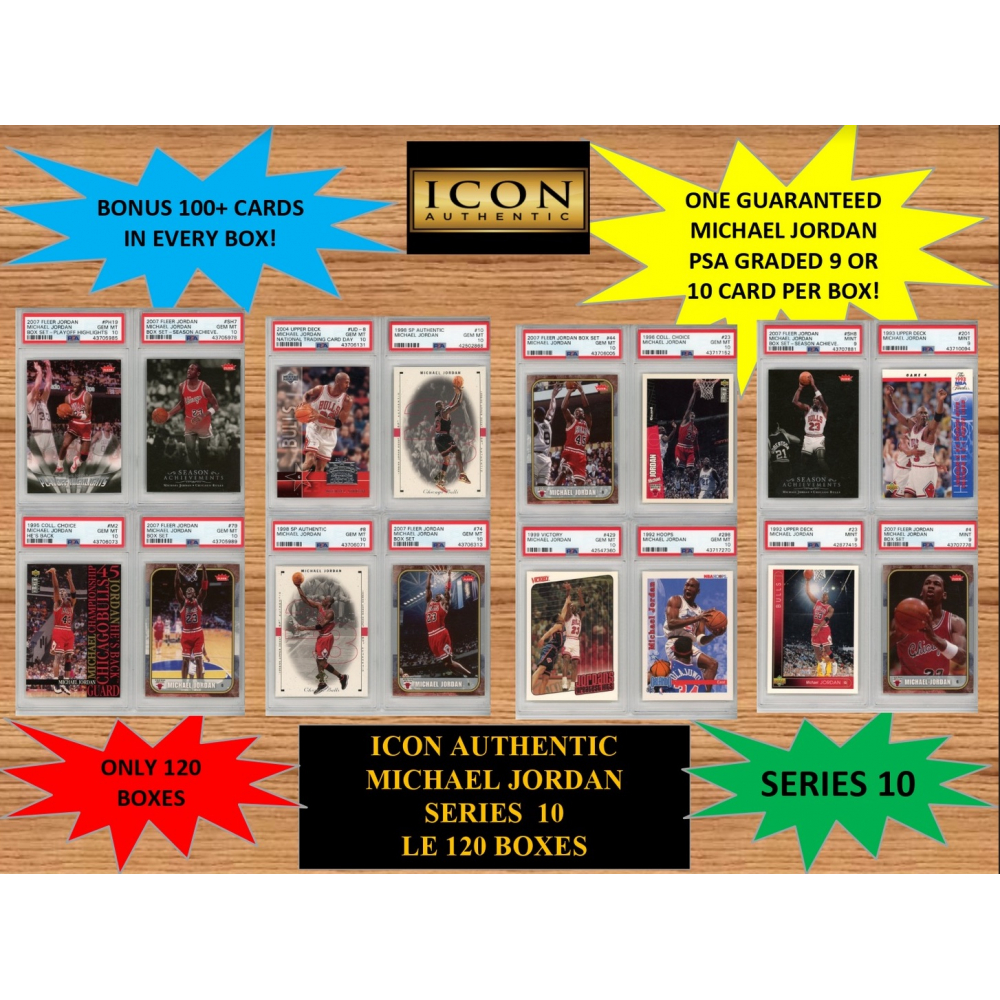 ICON AUTHENTIC MICHAEL JORDAN MYSTERY BOX SERIES 10 (Guaranteed Michael ...