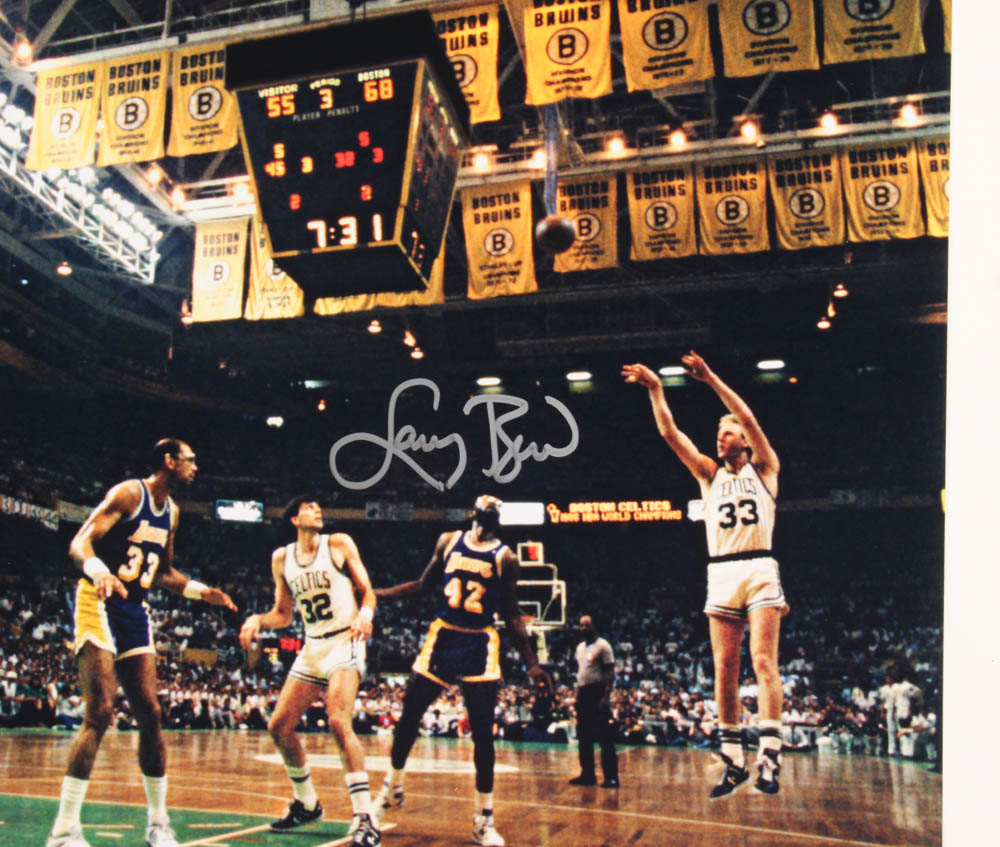 Larry Bird Signed Celtics 16x20 Photo (Beckett Hologram) | Pristine Auction
