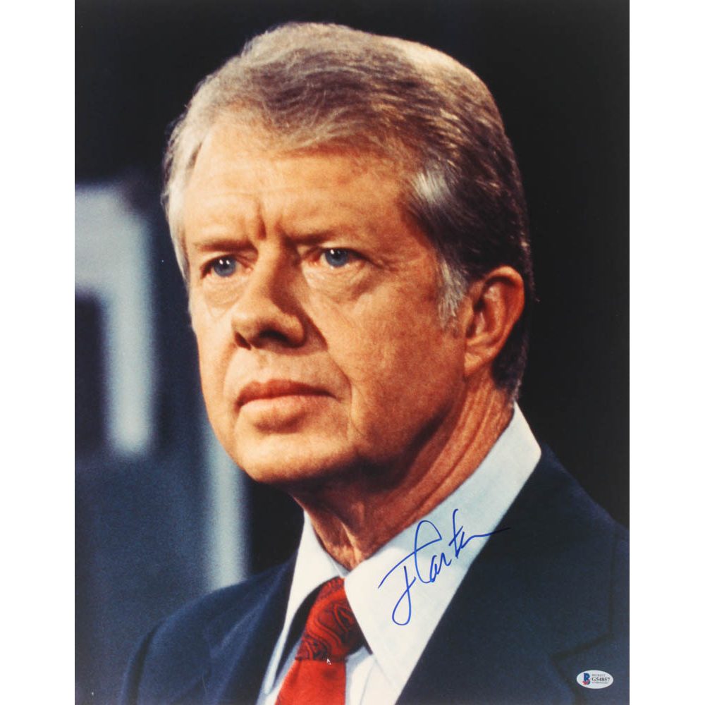 Jimmy Carter Signed 16x20 Photo (Beckett COA) | Pristine Auction