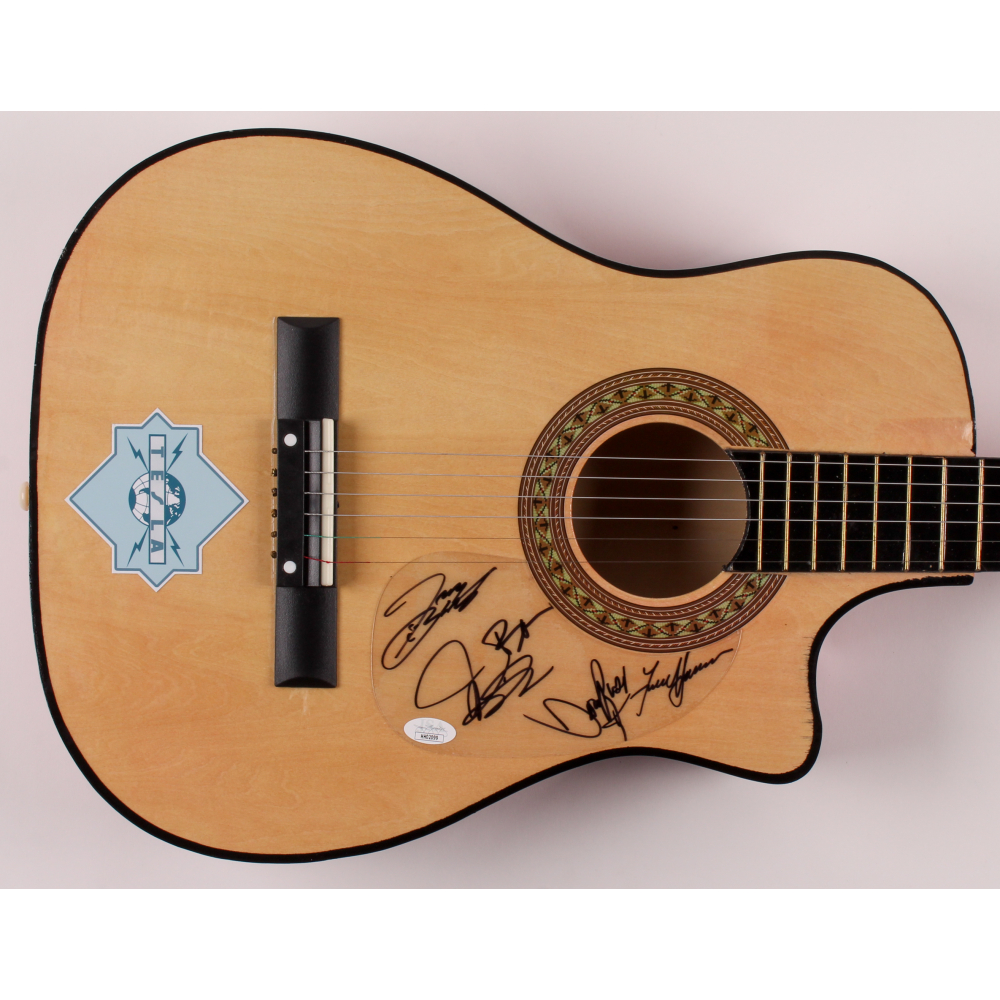 Tesla 38" Acoustic Guitar Band-Signed by (5) with Jeff Keith, Frank ...