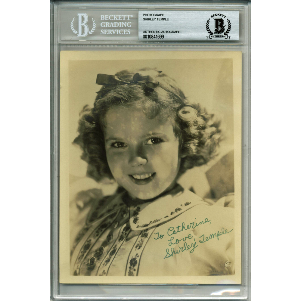 Shirley Temple Signed 5.5x7 Photo Inscribed "Love" (BAS Encapsulated ...