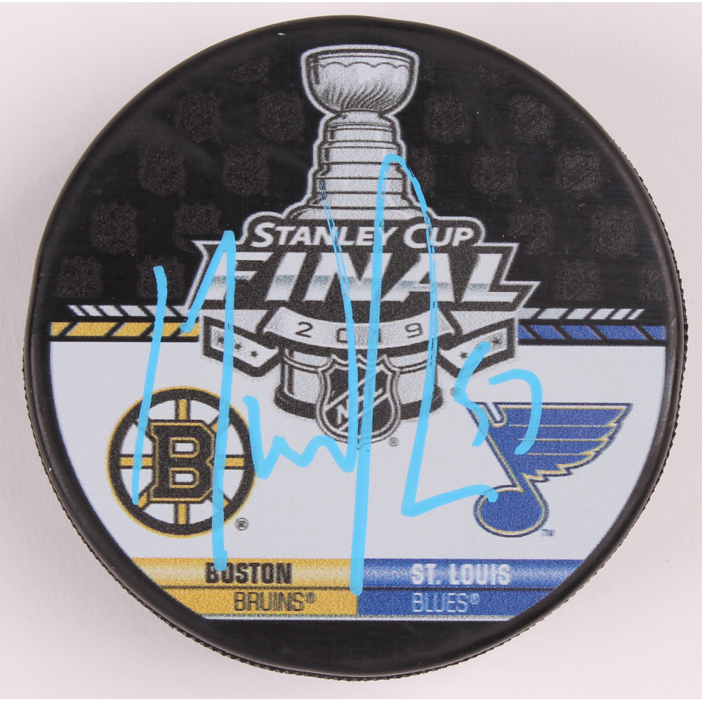 David Perron Signed 2019 Stanley Cup Logo Puck (Fanatics Hologram ...