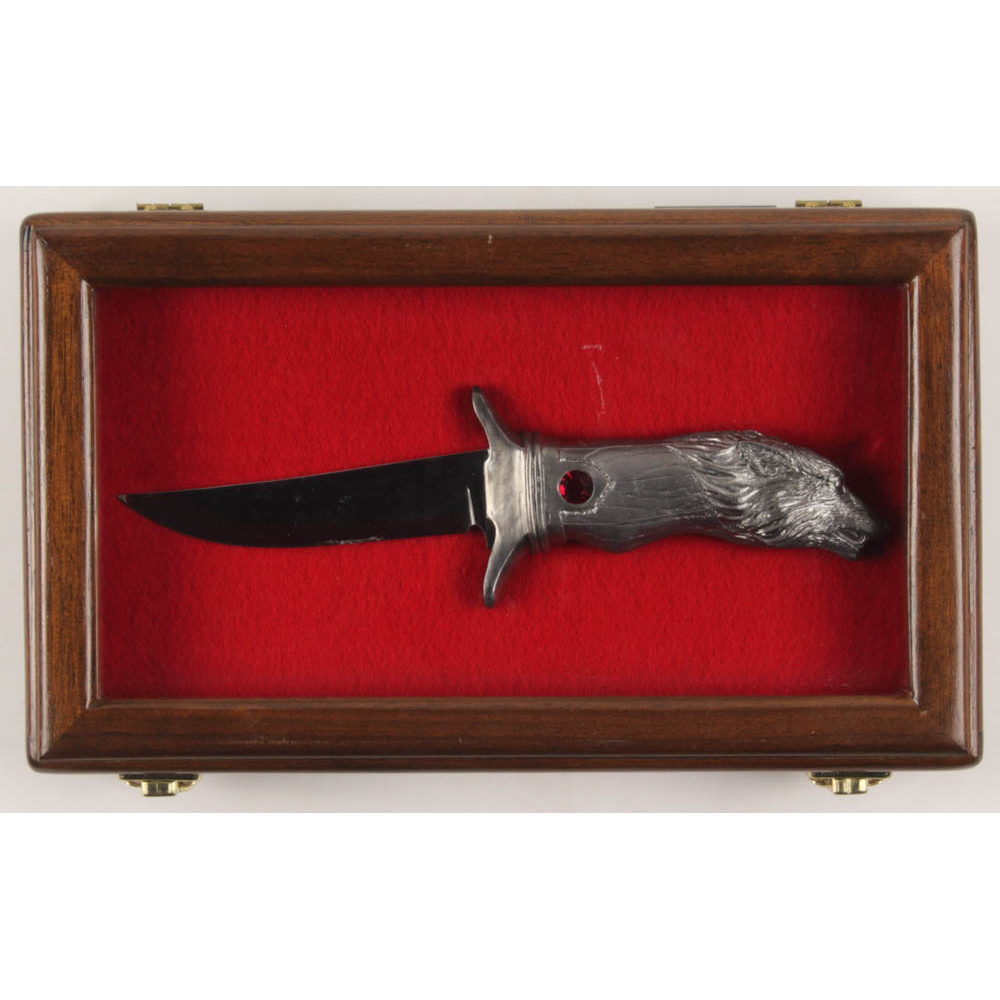 Michael Ricker Pewter LE Knife Series #3 Wolf "Joe" Knife with Display ...