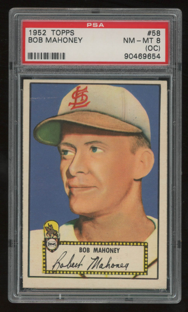 Bob Mahoney 1952 Topps #58 (PSA 8) | Pristine Auction