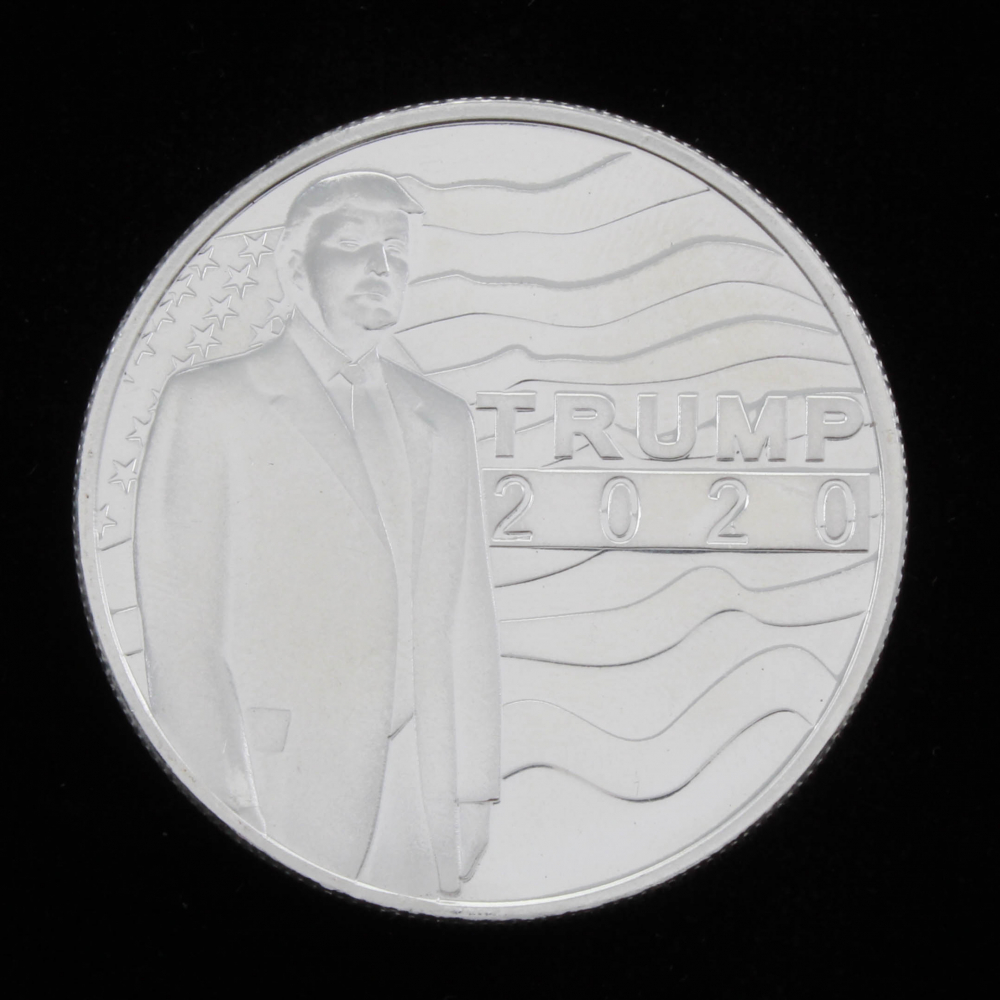 1 Oz. 999 Fine Silver "Trump 2020" Bullion Round | Pristine Auction