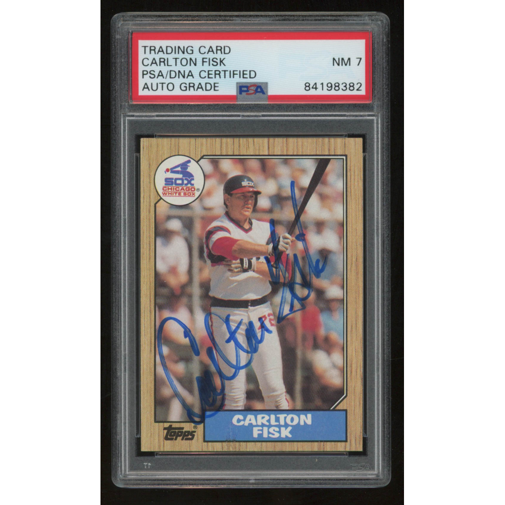 Carlton Fisk Signed 1987 Topps #756 (PSA Encapsulated) | Pristine Auction
