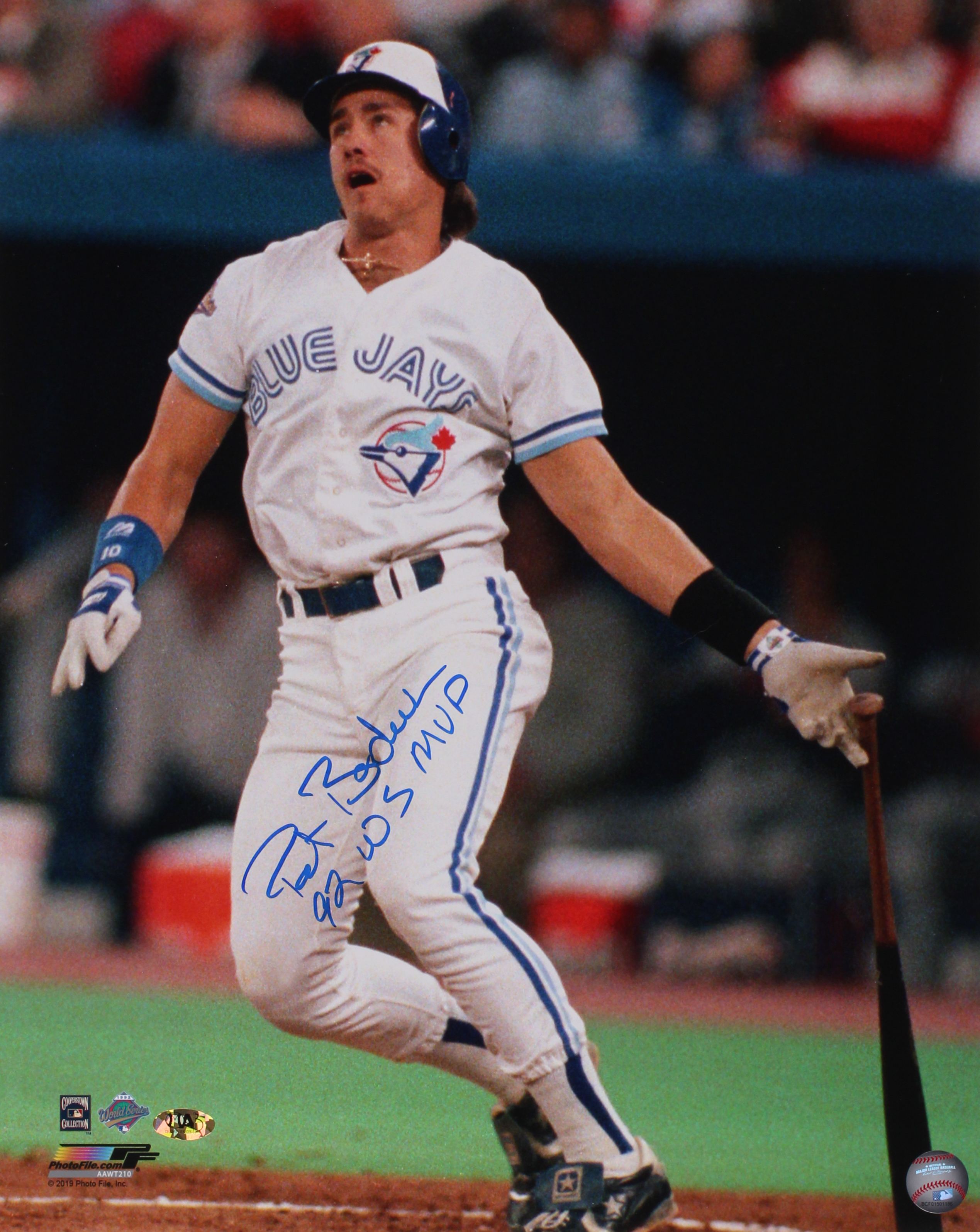 Pat Borders Signed Blue Jays 16x20 Photo Inscribed "92 WS MVP" (MAB ...