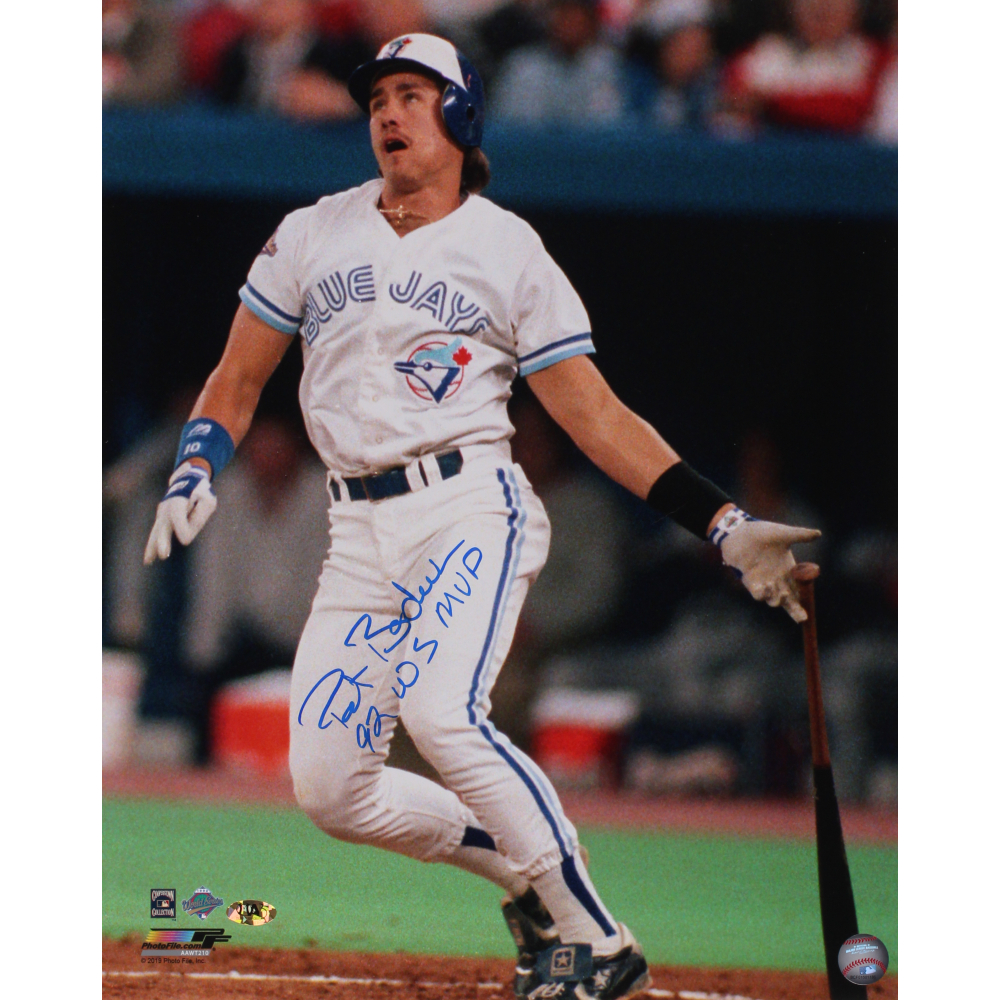 Pat Borders Signed Blue Jays 16x20 Photo Inscribed "92 WS MVP" (MAB ...