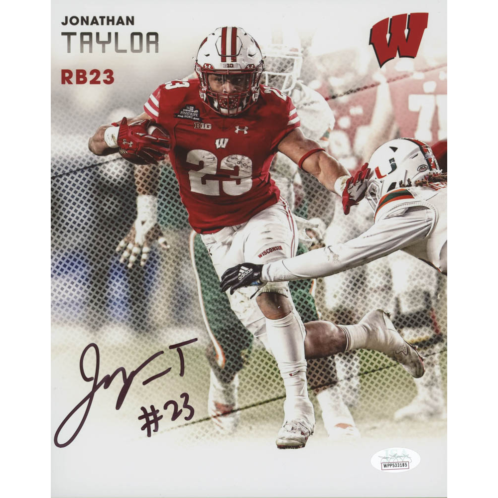 Jonathan Taylor Signed Wisconsin Badgers 8x10 Photo (JSA COA ...