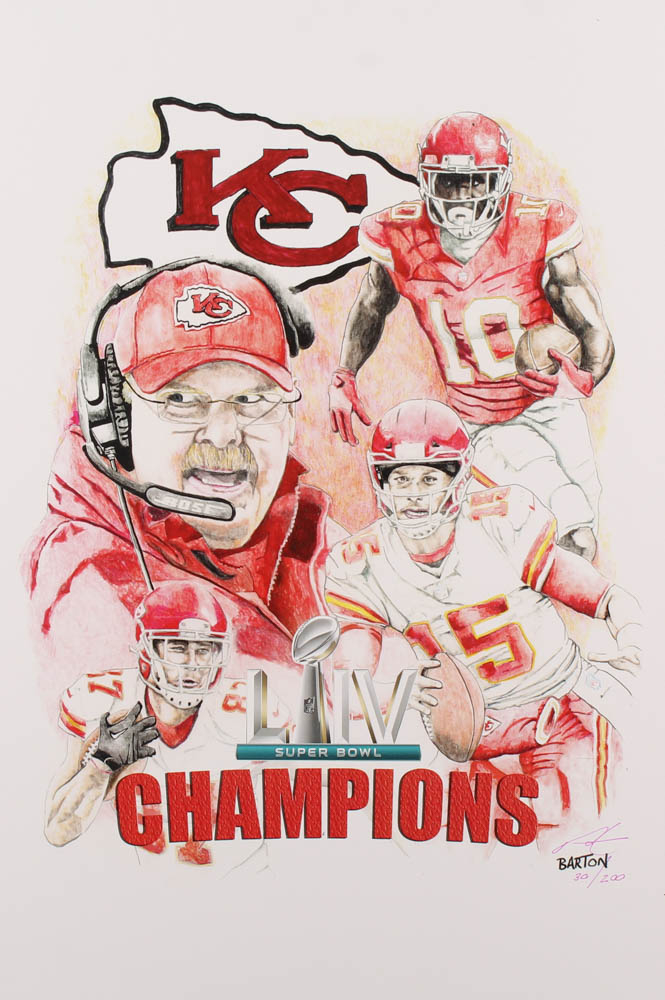 Chiefs - Super Bowl LIV - Brian Barton 12x18 Signed Limited Edition ...